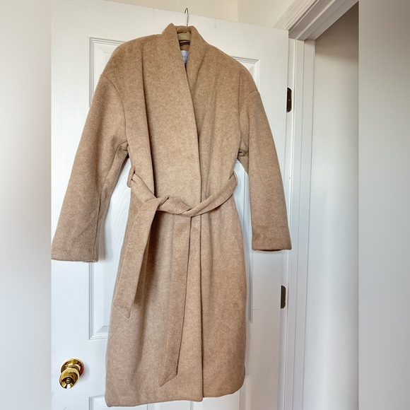 Cyrus | Jackets & Coats | Cyrus Knit Belted Coat In The Color Beige ...